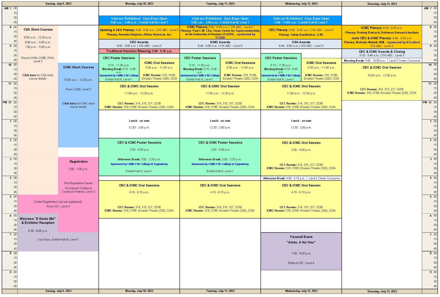Technical Program & Agenda - CEC-ICMC 2023