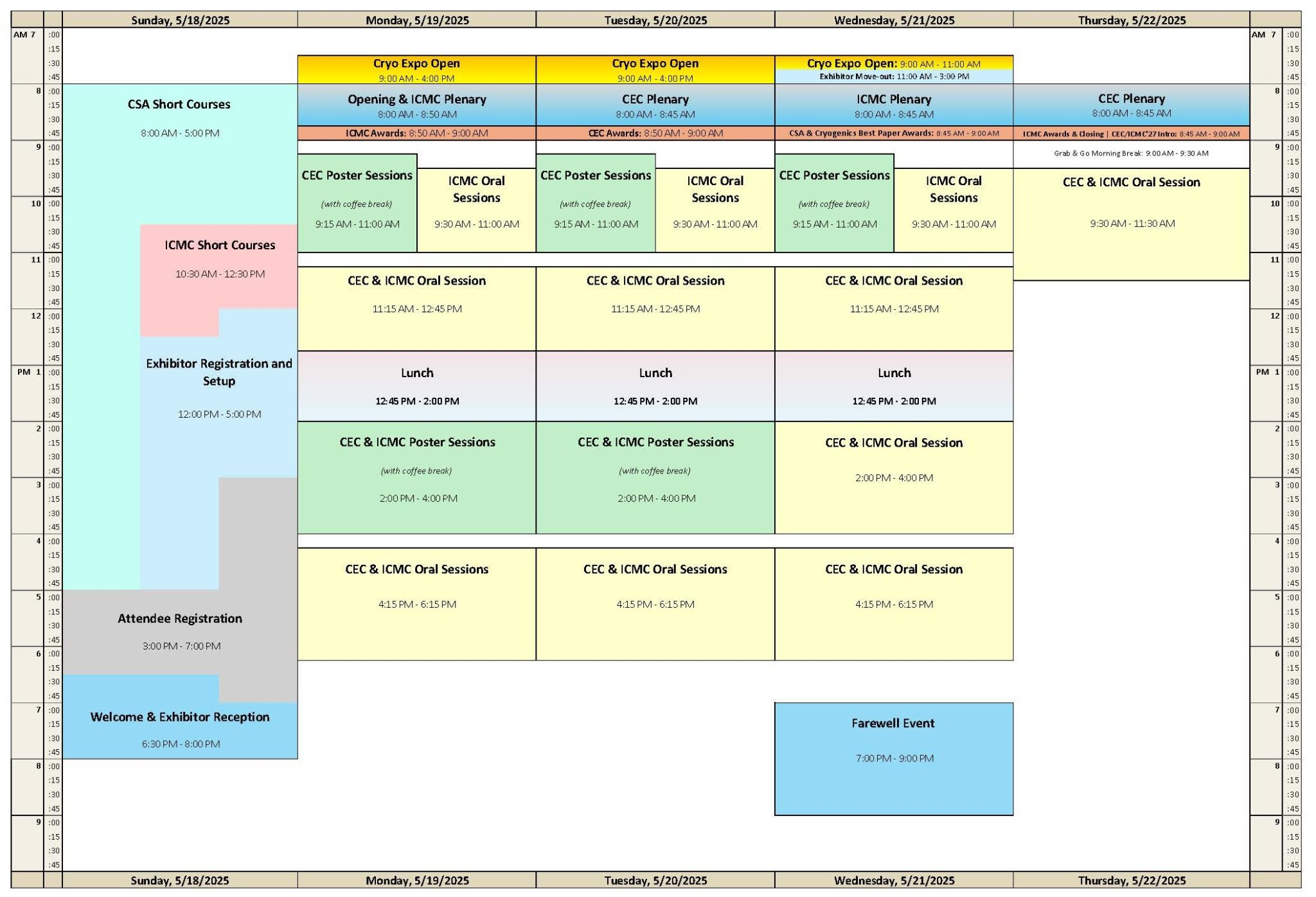 Technical Program & Schedule - CEC-ICMC 2025