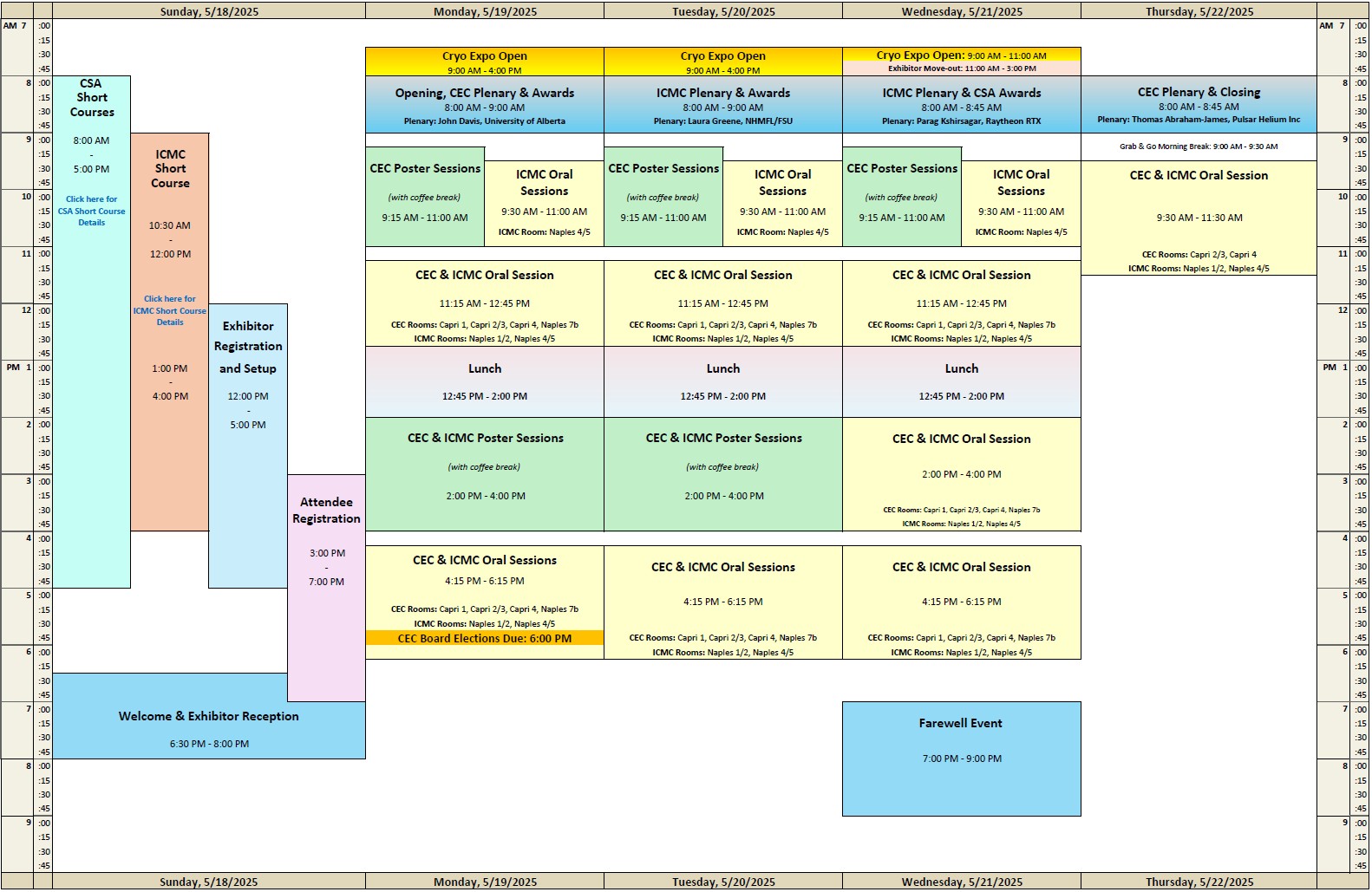 Technical Program & Schedule - CEC-ICMC 2025