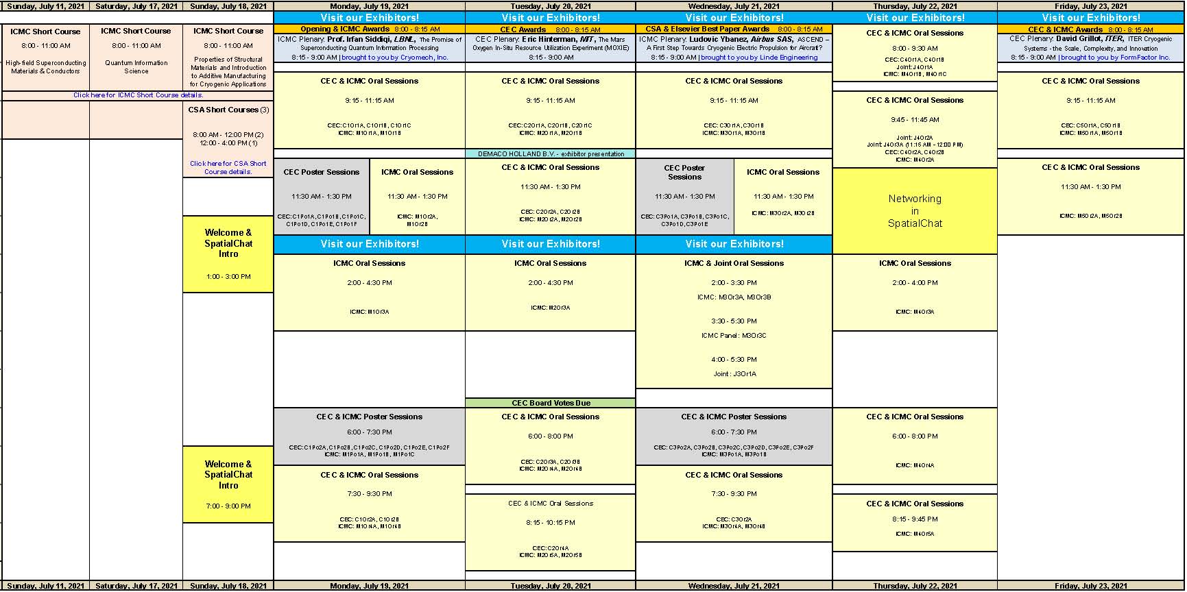 Technical Program & Agenda | CEC-ICMC 2021